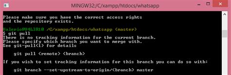 Git There Is No Tracking Information For The Current Branch Stack Overflow