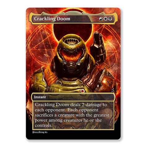 Crackling Doom Full Art Custom Mtg Proxy Card