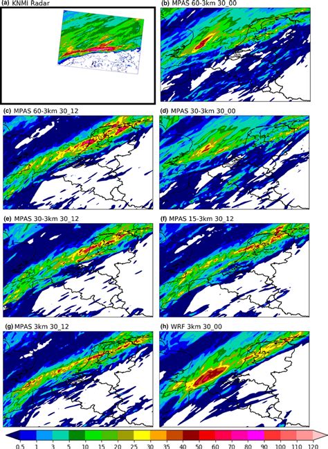 Spatial Maps Of 24 H Cumulative Precipitation Mm For The Wrf And Download Scientific Diagram