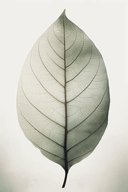 Premium Ai Image A Leaf With A Leaf Like Pattern On It
