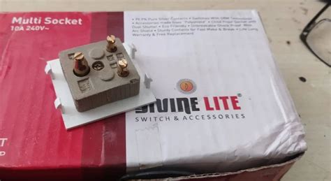 6 A White 3 Pin Modular Socket 220 V At Rs 20piece In Jaipur Id