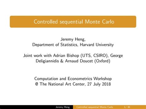 Controlled Sequential Monte Carlo Ppt