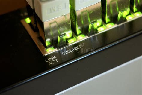 Gigabit Ethernet Connection Stock Image Image Of Connection Rj45 99974781
