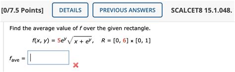 Solved Points DETAILS PREVIOUS ANSWERS SCALCET Chegg