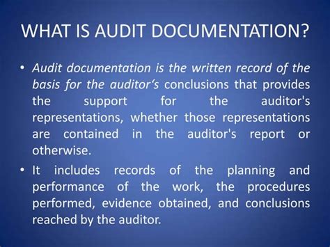 Audit Documentation Presentation PPTX
