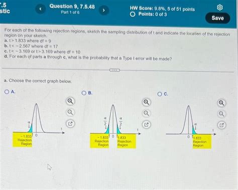 Solved For Each Of The Following Rejection Regions Sketch