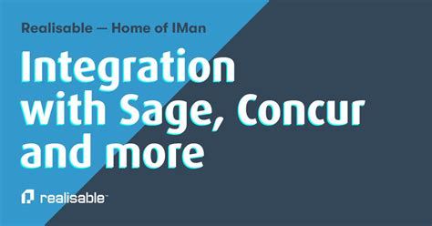 Realisable IMan Seamless Sage And Concur Data Integration Realisable
