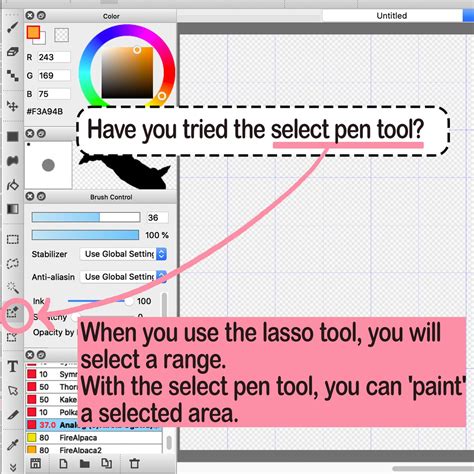 FireAlpaca On Twitter FireAlpaca Tips And Tricks Try The Select Pen Tool FireAlpaca