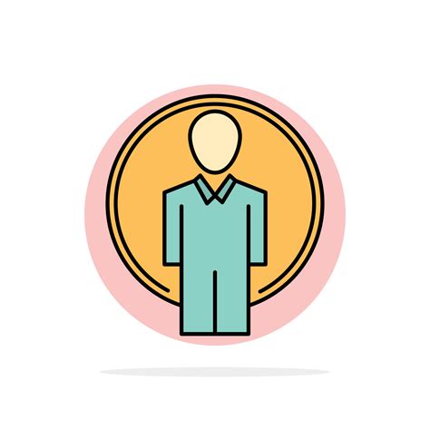 User Id Login Image Abstract Circle Background Flat Color Icon 13300468 Vector Art At Vecteezy