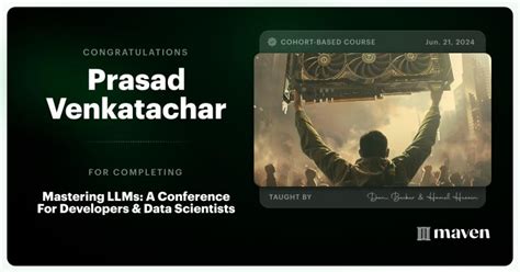 Prasad Venkatachar On Linkedin Certificate Of Completion For Mastering