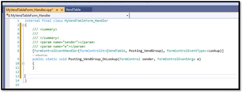 Use Event Handlers To Override A Form Control Lookup Method In Dynamics 365 Finance And