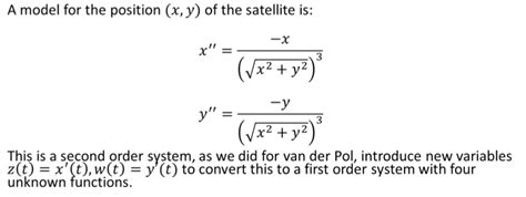 Solved I Want To Model A Satellites Orbit In Matlab With