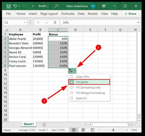 What Does Clicking And Dragging The Fill Handle In Excel Do Tab Tv