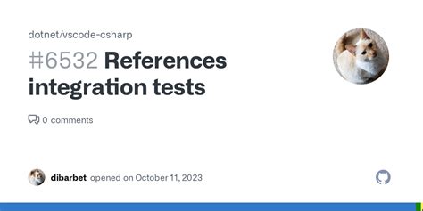 References Integration Tests Issue Dotnet Vscode Csharp GitHub