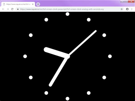 Full Screen Clock Javascript