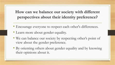 GENDER EQUALITY And Its Properties Involve PPT