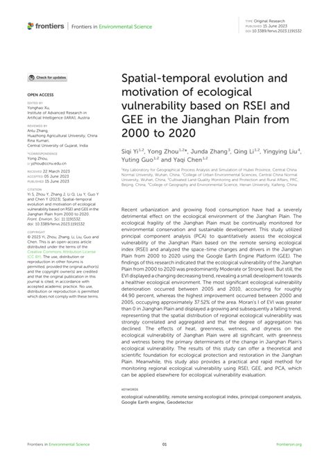 Pdf Spatial Temporal Evolution And Motivation Of Ecological