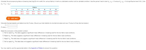 Solved μD μUμA Calculate the test statistic and determine Chegg com
