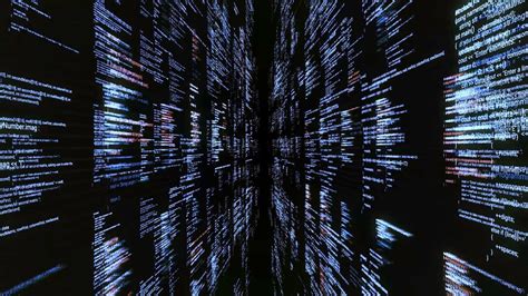 Premium Photo Source Codes In Cyberspace On Black Background Animation Dive Into Cyberspace