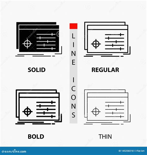 File Object Processing Settings Software Icon In Thin Regular Bold Line And Glyph Style