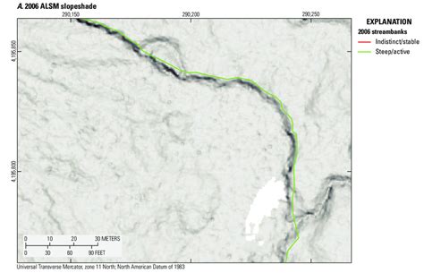 Lidar Derived Maps Showing Classification Of Stream Banks At Erosion