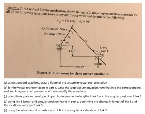 Solved Question 2 35 Points For The Mechanism Shown In Chegg Com