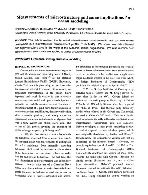 PDF Measurements Of Microstructure And Some Implications For Ocean Modeling