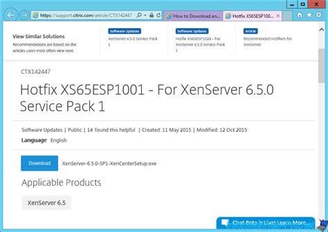 Updating A Citrix Xenserver 65 Server Using Citrix Xencenter Citrix