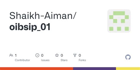 github shaikh aiman oibsip 01