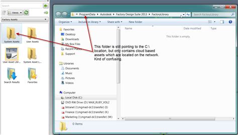 solved relocating asset libraries to a network location autodesk