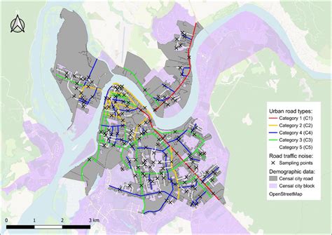 Urban Road Types Of Categorizations Road Traffic Noise Sampling