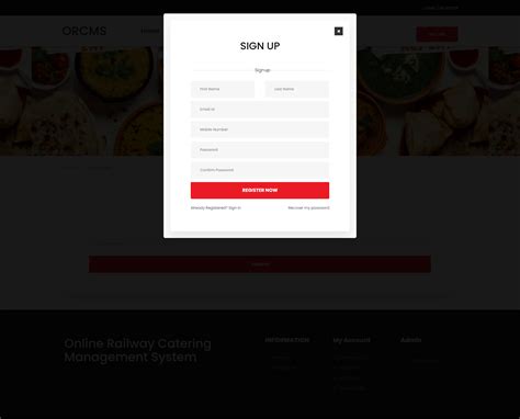 online railway catering management system railway catering management