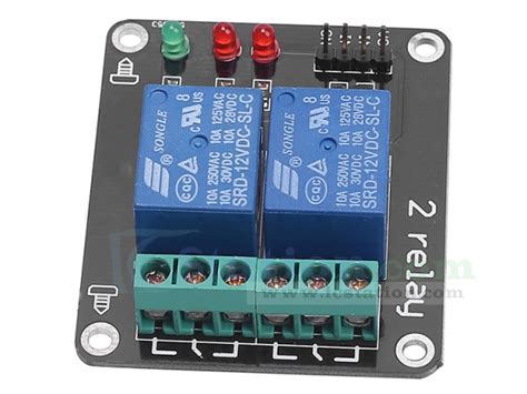 2 Bit 12V Relay Module Optocoupler Isolation High Low Level Trigger