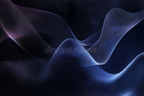 A Modern Digital Technology Background Showcasing Abstract Waveforms And Glowing Cyber Blue