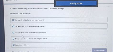 Join By Phone A User Is Combining RAG StudyX