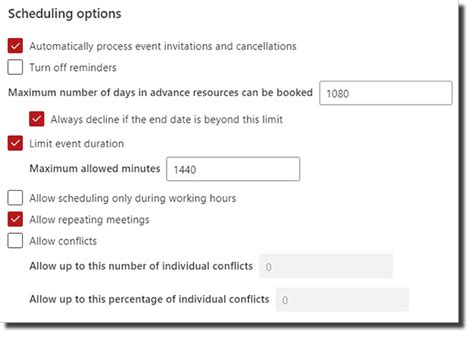 Resource Account Settings In Outlook On The Web It Cornell