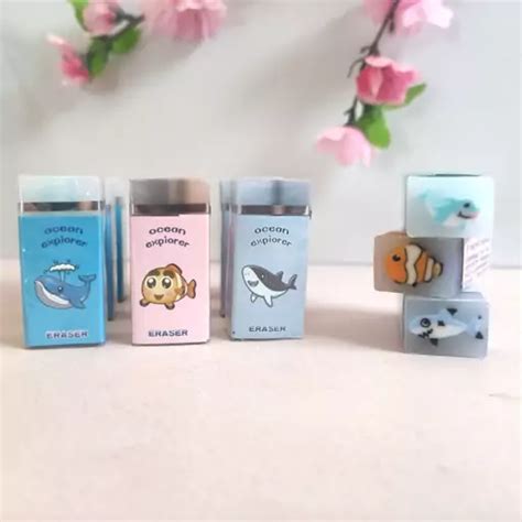 خرید و قیمت پاک کن ژله ای مغزدار ماهی و دلفین و نهنگ از غرفه قشنگ افزار