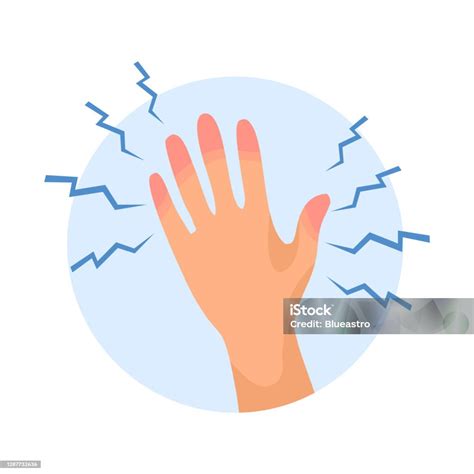 흰색 배경에 한 손 개념 벡터 그림에 마비 손에 통증을 느끼는 남자 또는 여자 근육에 대한 스톡 벡터 아트 및 기타 이미지 근육 당뇨병 방사선 Istock