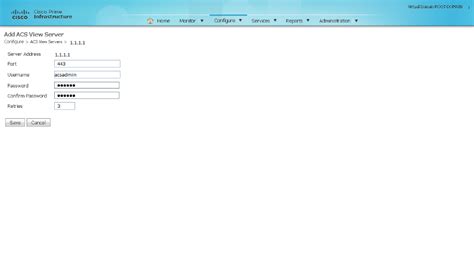 Cisco Prime Integration With Acs View Server Cisco Community