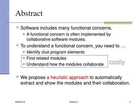 Ppt Towards Locating A Functional Concern Based On A Program Slicing Technique Powerpoint