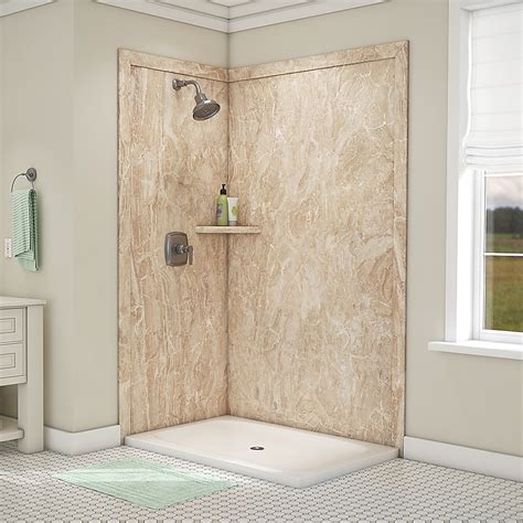 Flexstone Elegance 2 48 In W X 36 In D X 80 In H Alaskan Ivory 2 Piece