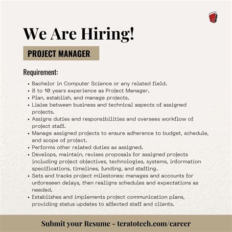 Terato Tech Sdn Bhd On Linkedin Hiring Kerjakosong2024 Jobvacancy