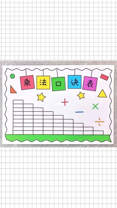 1到6的乘法口诀表手抄报 1到6的乘法口诀表手抄报图片 画趣文库（我爱生活）