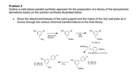 Solved Problem Outline A Solid Phase Parallel Synthetic Chegg