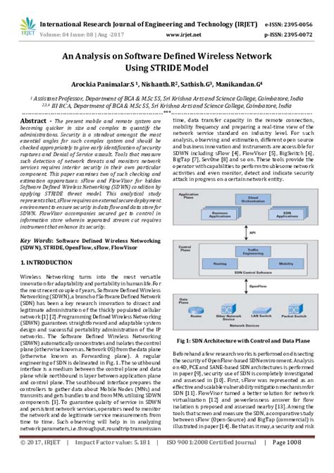 Pdf An Analysis On Software Defined Wireless Network Using Stride Model