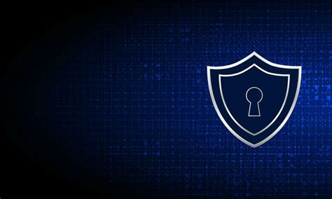 Cyber Security Technology Concept Shield With Keyhole Icon Personal