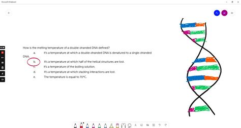 Solved How Is The Melting Temperature Of Double Stranded Dna Defined Its The Temperature At