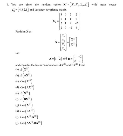 solved you are given the random vector x t [x 1 x 2 x 3