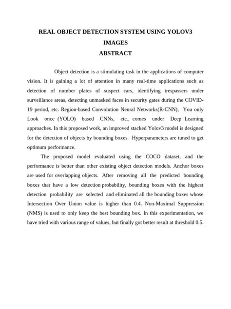 Real Object Detection System Using Yolov3 Images Pdf Image Segmentation Deep Learning