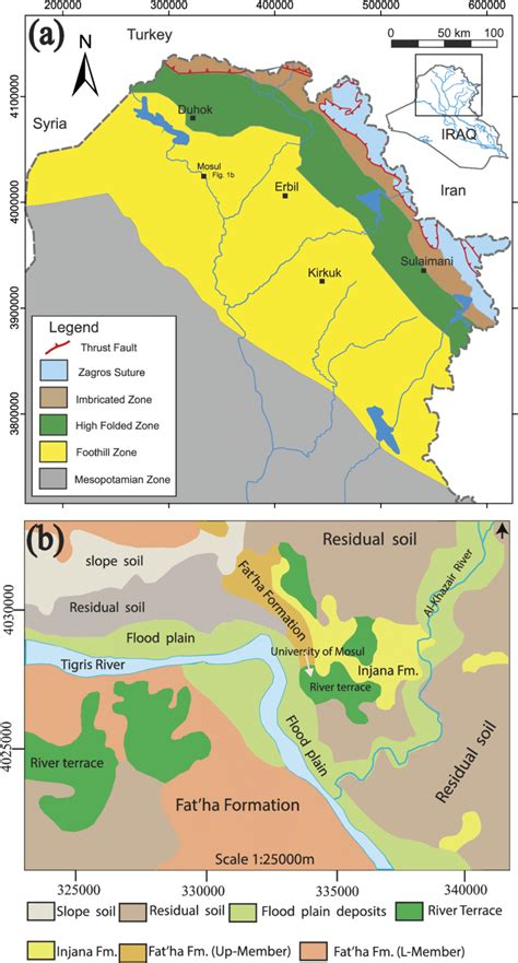 A Tectonic Map Of The North Iraq Modified After Jassim And Goff